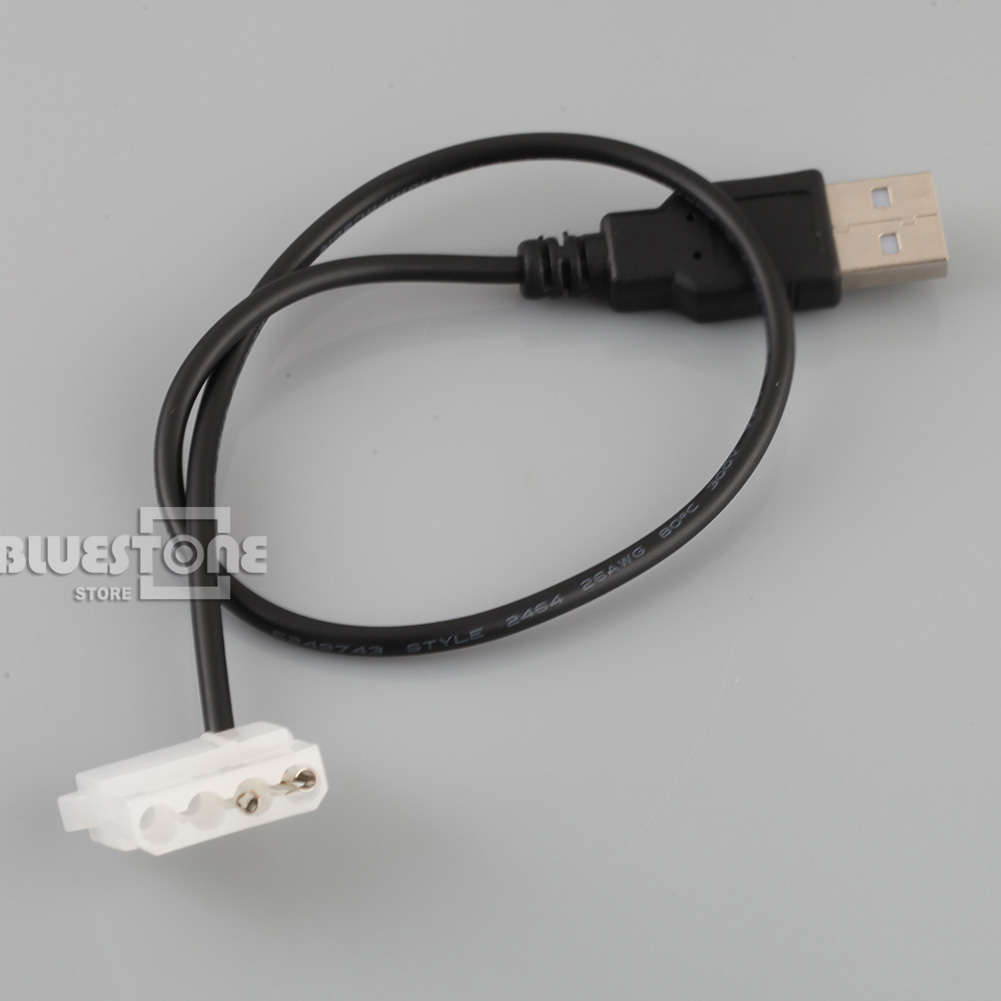 USB to 4 pin Molex PC Quite Computer Case Fan Cable Adapter Cord USB to 4 pin Molex PC Quite Computer Case Fan Cable Adapter Cord